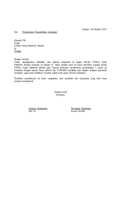 Contoh Surat Masuk dan Surat Keluar | DOCX