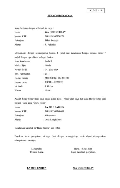 Contoh form perawatan kendaraan. docx | DOCX