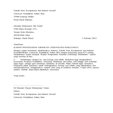 Surat rasmi fskik | DOCX