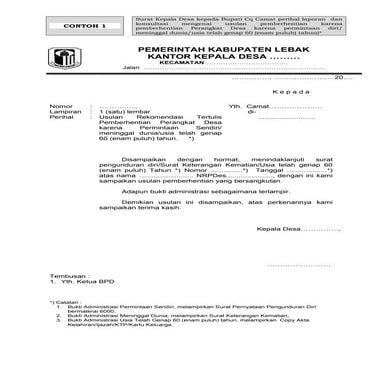 FORM PEMILIHAN KETUA RT