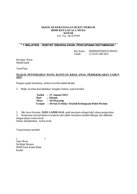 Surat jemputan program jom ke sekolah skpm | DOCX