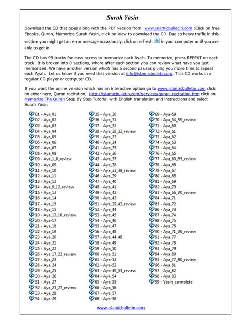 Surah Yaseen: Word-to-word translation | PDF