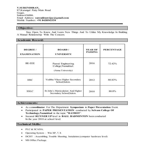 Kalaiselvi resume | DOCX