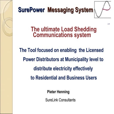 Power Load Shedding Communicated | PPT