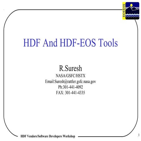 HDF And HDF-EOS Tools | PPT