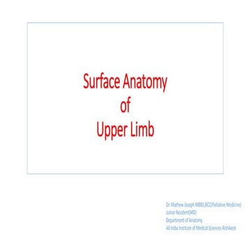 Surface marking upper limb | PPTX