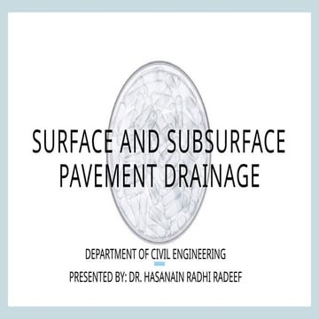 Comprehensive Guide to Surface and Subsurface Pavement Drainage Design ...