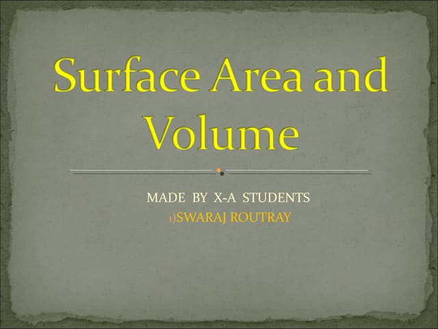 Volume of Solids | PPTX