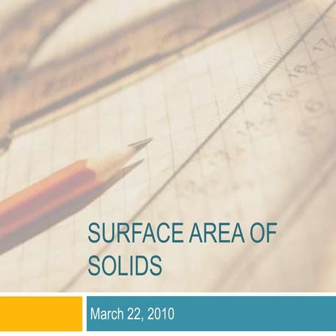 Surface Area Of Solids | PPTX