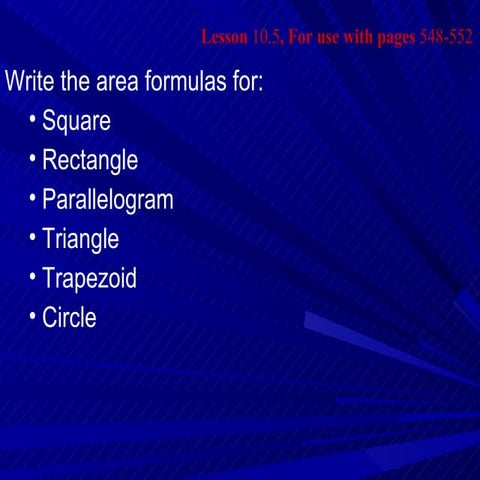 Surface area review and quiz 1 | PPT