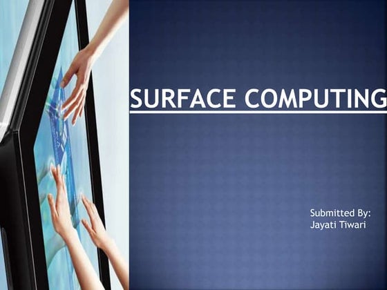 microsoft Surface computer | PPT
