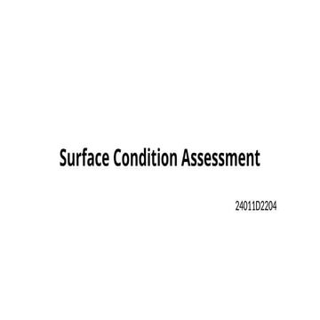 Surface Condition Assessment[1] ggd dasq | PPTX