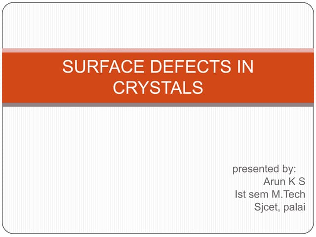 Crystal Defects | PPTX