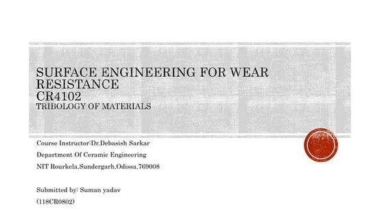 laser surface alloying (LSA) - Surface treatments | PDF