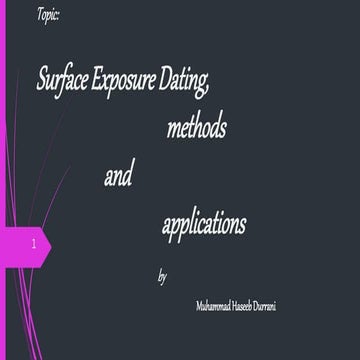 Surface Exposure Dating And its Application | PPTX