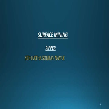 Surface miing ripper ppt. | PPTX
