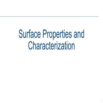 Surface Properties and Characterization.pptx