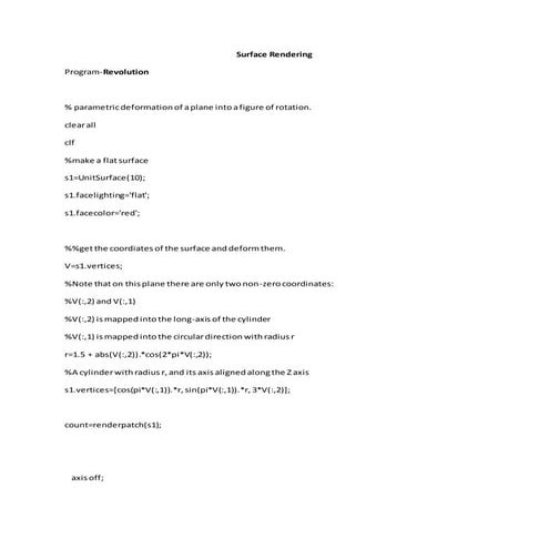 Surface rendering | DOCX