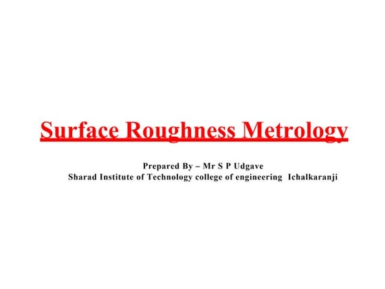 Surface roughness_Surface roughness_Surface roughness_ | PPT