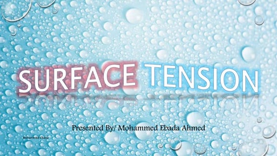 Surface tension | PDF | Chemistry | Science