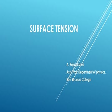 Surface Tension - Class XI CBSE | PPTX
