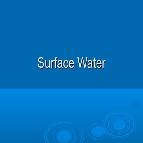 Surface Water | PPT