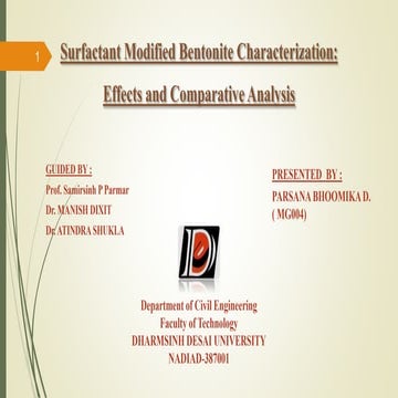 Surfactant Modified Bentonite Characterization.pptx