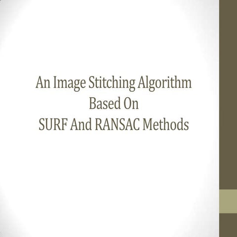 Surf and ransac | PPT