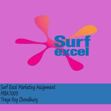 Surf excel marketing | PPT