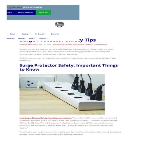 Surge protector safety tips | PDF