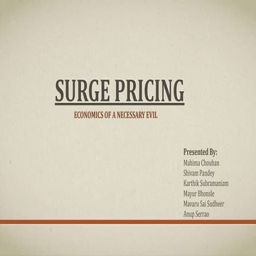Surge pricing | PPTX