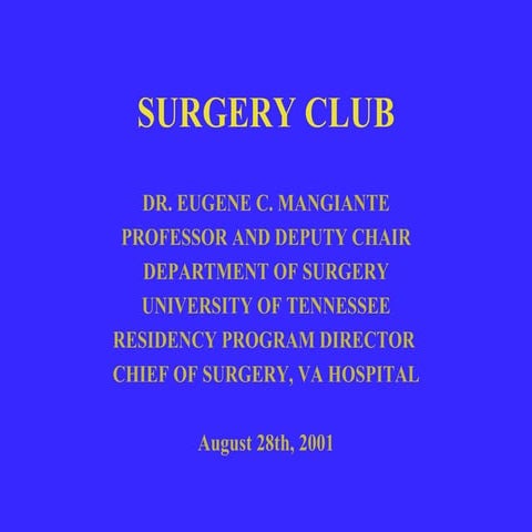 Surgery club | PPT