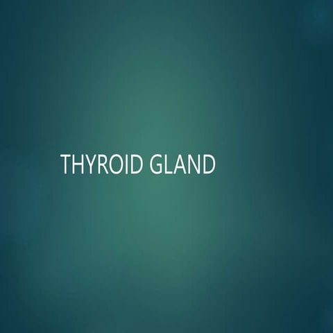 Surgerythyroid Diseases And Its Management Ppt