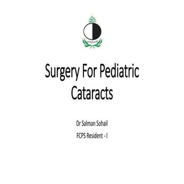 Surgery for pediatric cataracts | PPTX