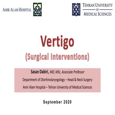 Surgery for vertigo | PDF