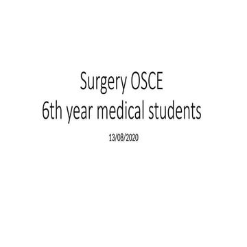 Surgery OSCE copy (1). PowerPoint....... | PPTX