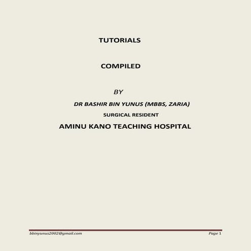 Surgery tutorials for medical students | PDF