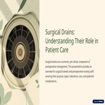 Tubes and drains | PPTX