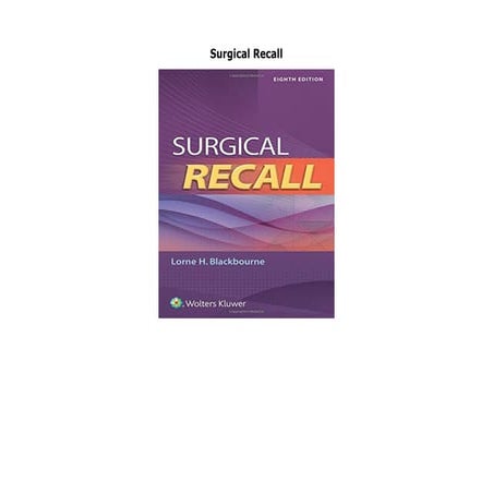Surgical Recall | PDF
