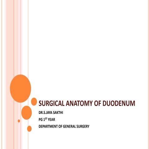Surgical anatomy of duodenum | PPTX