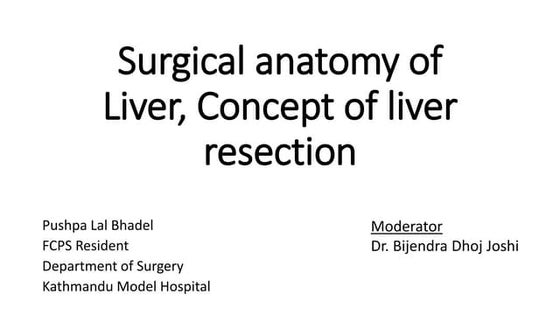 Surgical anatomy of liver | PPT
