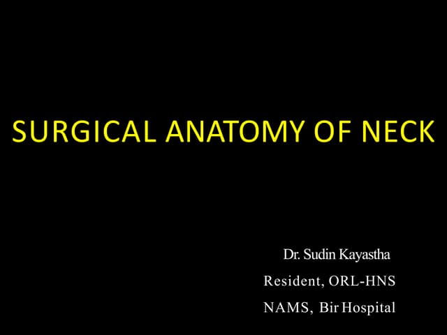Deep neck spaces and surgical anatomy | PPTX