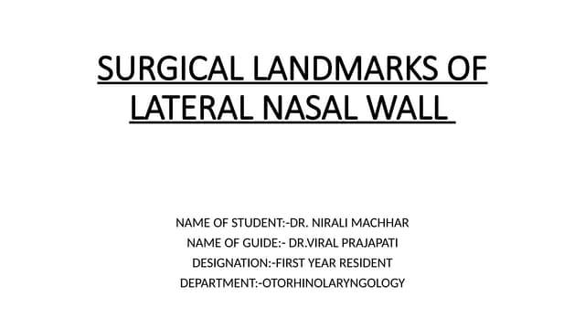 All about uncinate process of nose and paranasal sinuses | PPTX