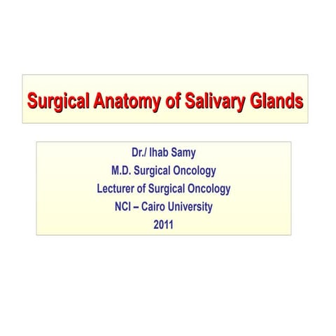 Surgical anatomy of salivary glands | PPT