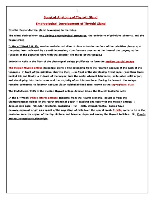 Development of Thyroid Gland (Special Embryology) | PPS