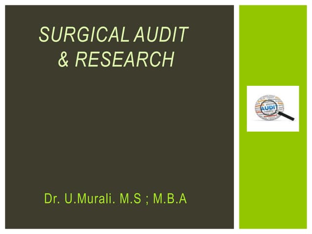 CLINICAL AUDIT | PPT