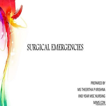 Surgical emergencies in oncology | PPTX | Digestive Disorders ...