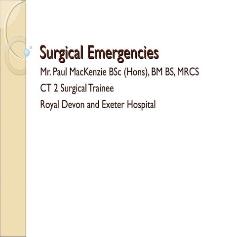 Surgical emergencies yr 5 amk teaching | PPT | Pregnancy | Reproductive ...