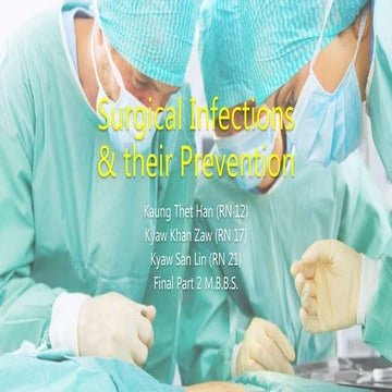 Prevention of Surgical infection | PPTX