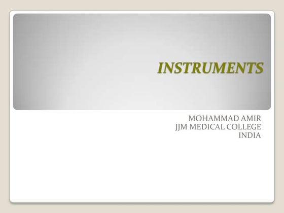 Operative instruments in Craniotomy | PPT